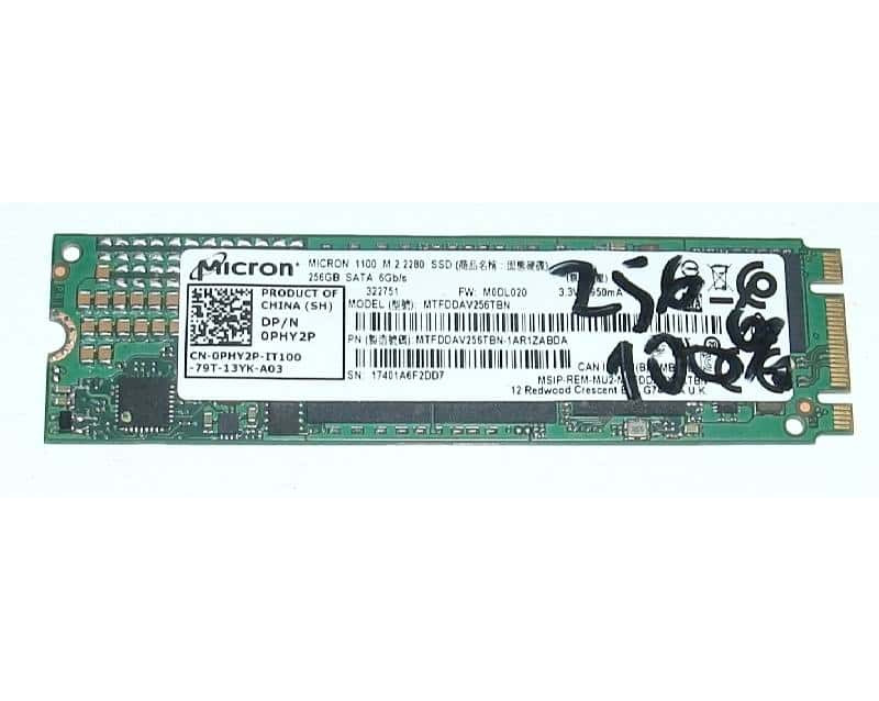 Micron mtfddav256tbn 256GB SSD M.2 2280 Sata 3 PCIe Solid State Drive